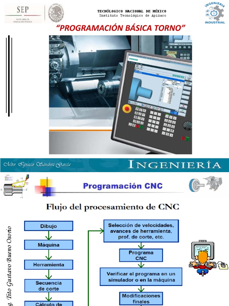Programación Básica de Torno CNC | PDF | Control numerico | Herramientas