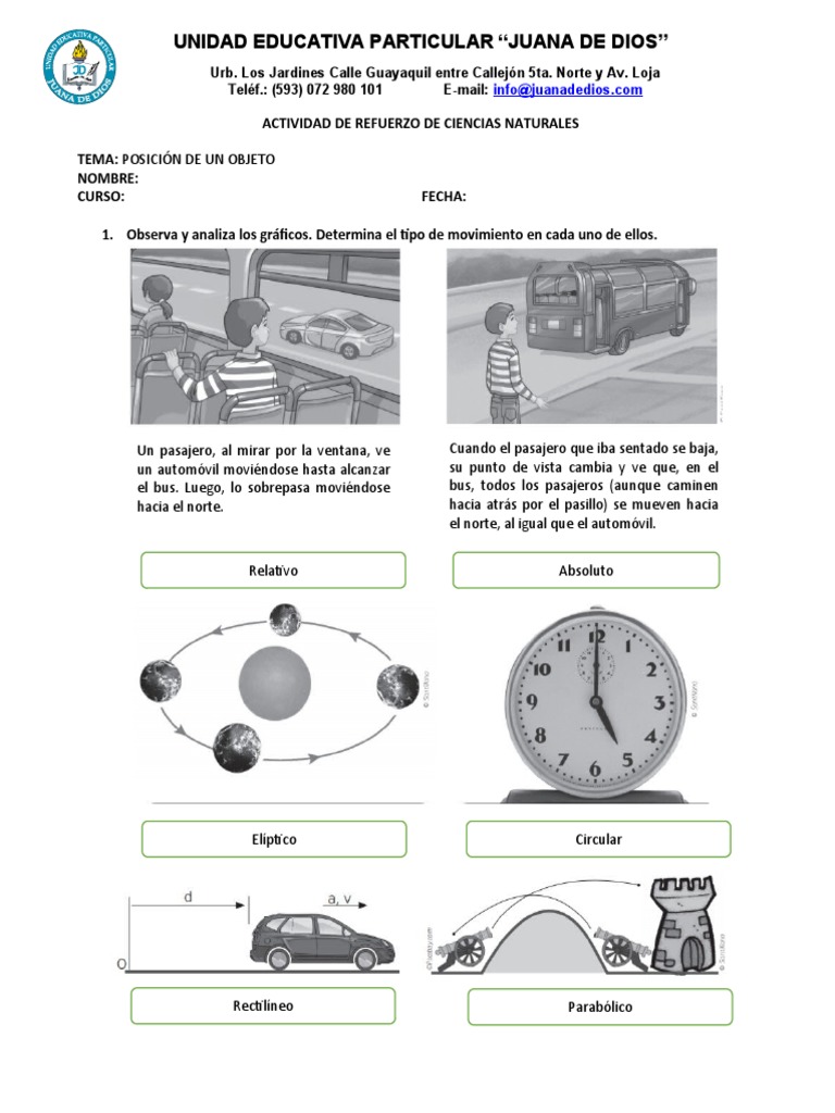 Cambio de posición de objetos en física | PDF