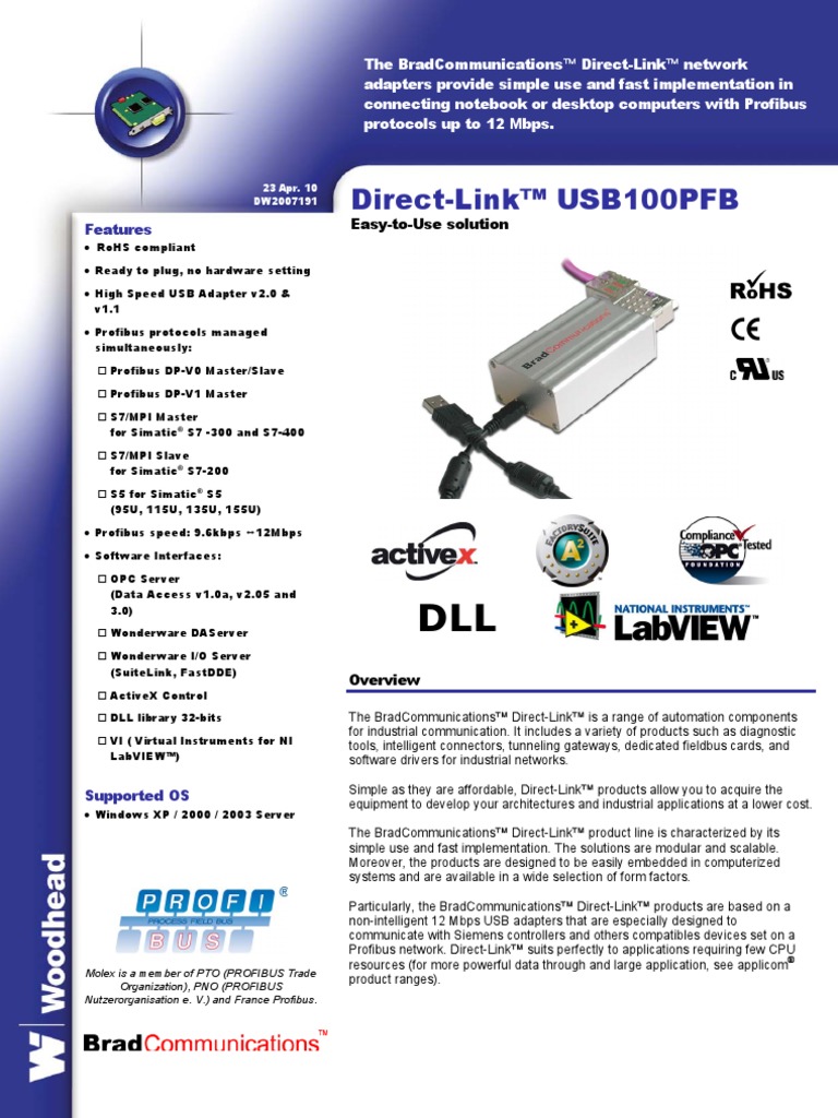Direct-Link USB100PFB | PDF | Usb | Information Age