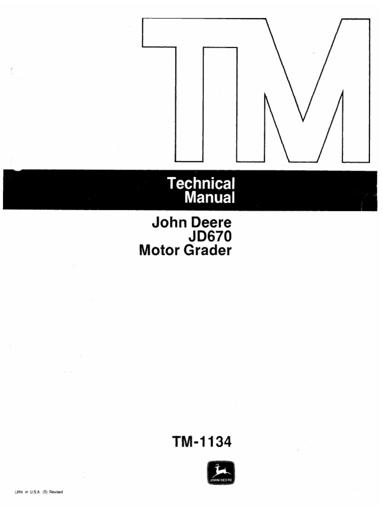 John Deere Jd670 Motor Grader Manual | PDF