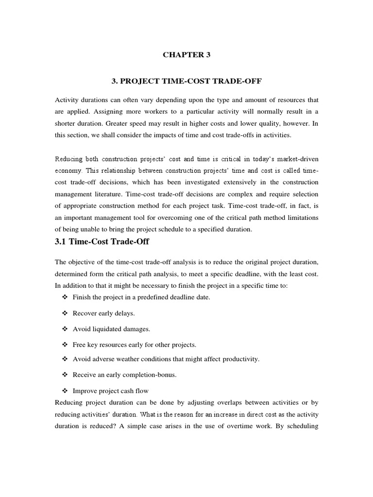 3.. Project Time-Cost Trade-Off | PDF | Applied Mathematics