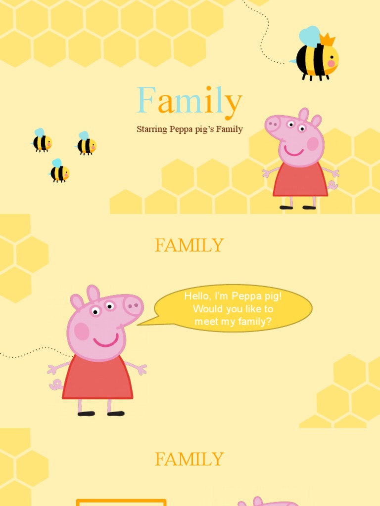 Family Vocabulary With Peppa Pig Flashcards | PDF