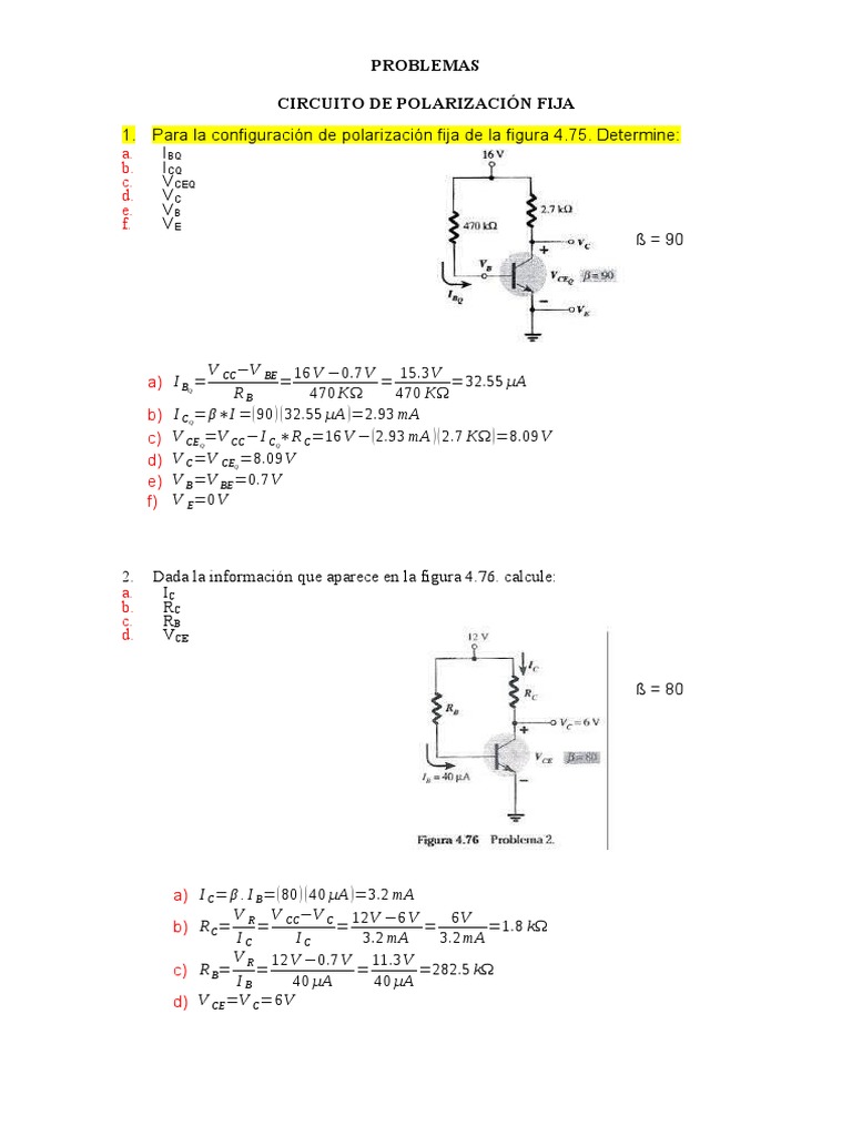Ejercicios Capitulo 4 Boylestad | PDF | Transistor | Ingenieria Eléctrica