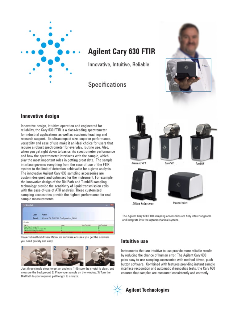 Cary Agilent 630 FTIR | PDF | Usability | Interferometry