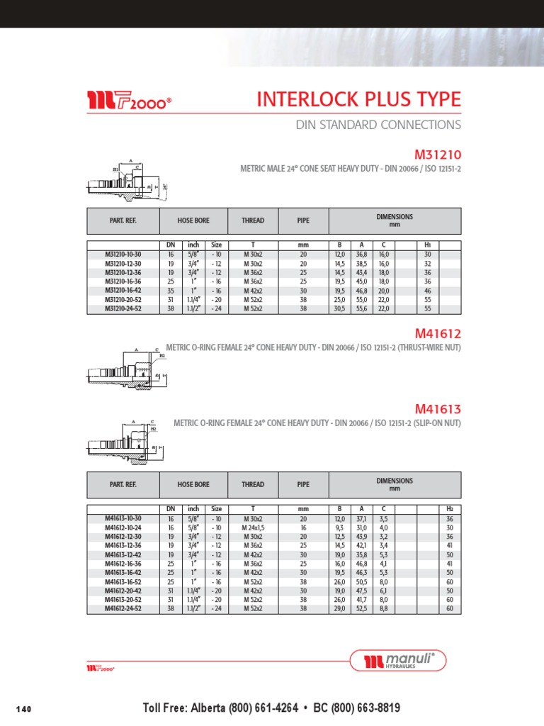 Interlock Plus Type: Din Standard Connections | PDF | Pipe (Fluid ...