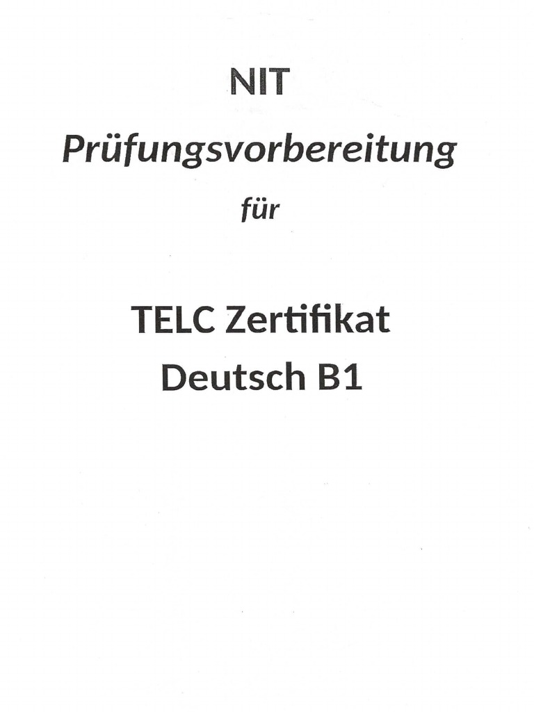 Telc B1 Prüfung München 2024 | TELC C1 Hochschule Prüfung Deutsch in ...