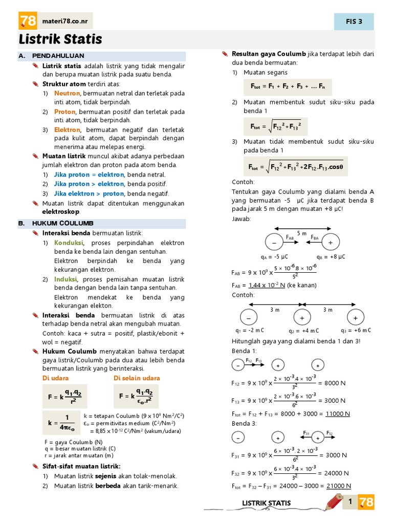 Materi Listrik Statis dan Kapasitor | PDF | Sains & Matematika