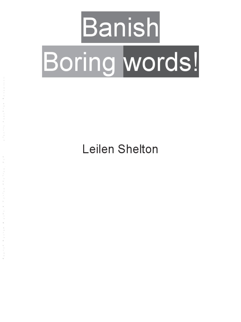 Banish Boring Words | PDF | Books | Linguistics