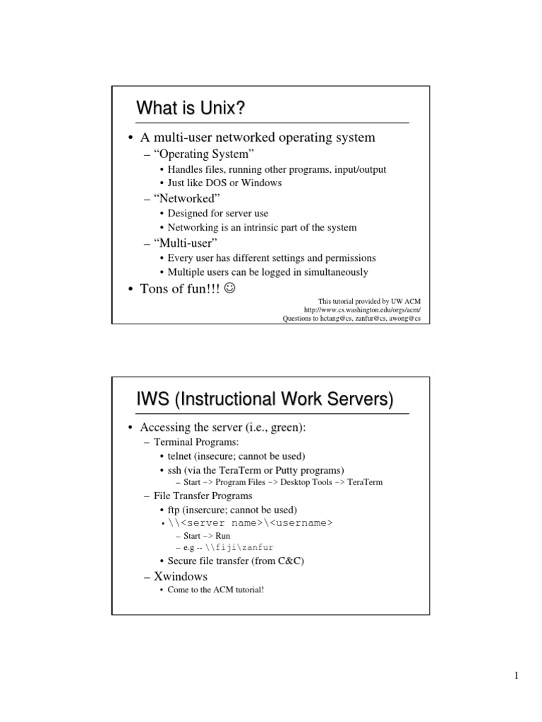 Unix Basics Pdf User Computing Computer File