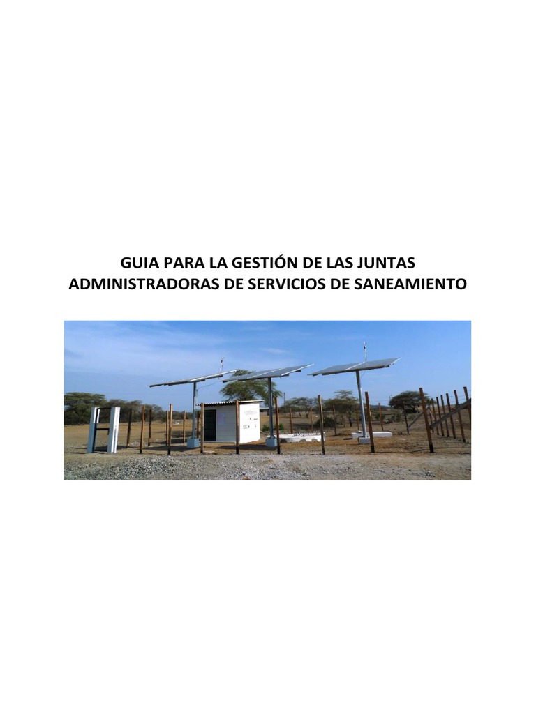 Guia Gestion JASS | PDF | Agua | Saneamiento