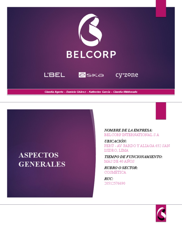 BELCORP - EXPO FINAL (Oficial) | PDF | America latina | Colombia