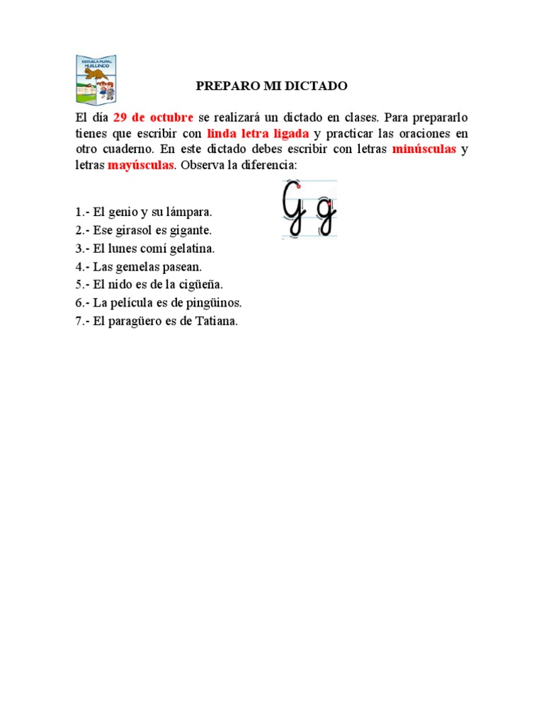 Dictado Ge Gi Güe Güi | PDF