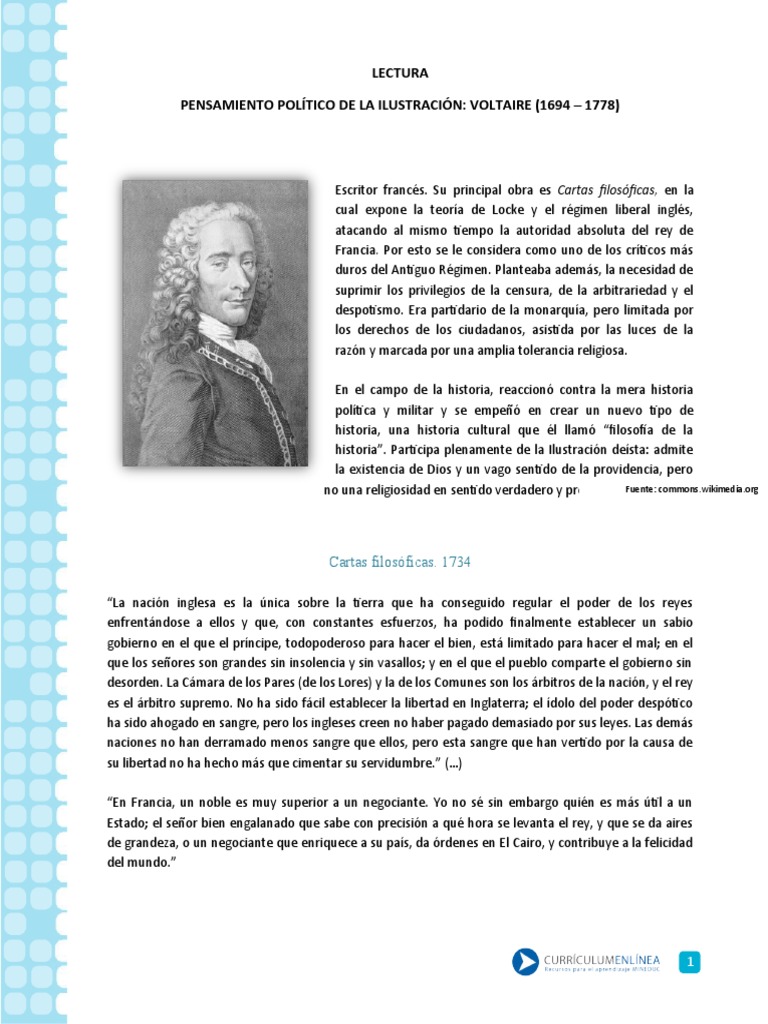 VOLTAIRE | PDF | Era de iluminacion | Voltaire