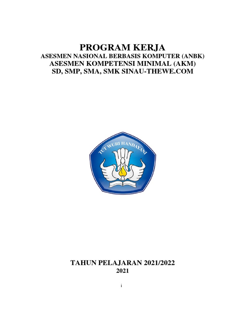 Program Kerja ANBK 2021 | PDF | Seni