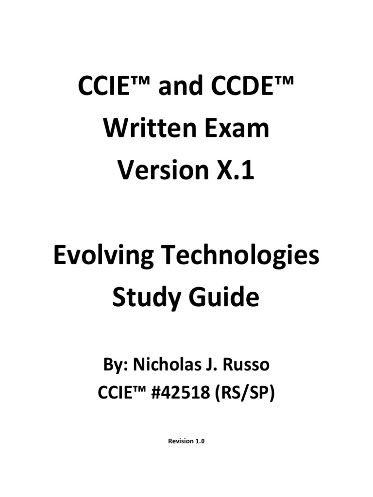CCIE™ and CCDE™ Written Exam Evolving Technologies Study Guide | PDF ...