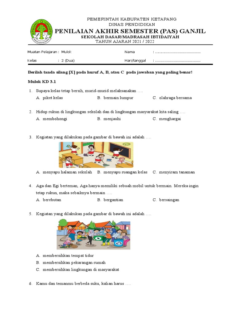 Mulok Kelas 2 PAS | PDF