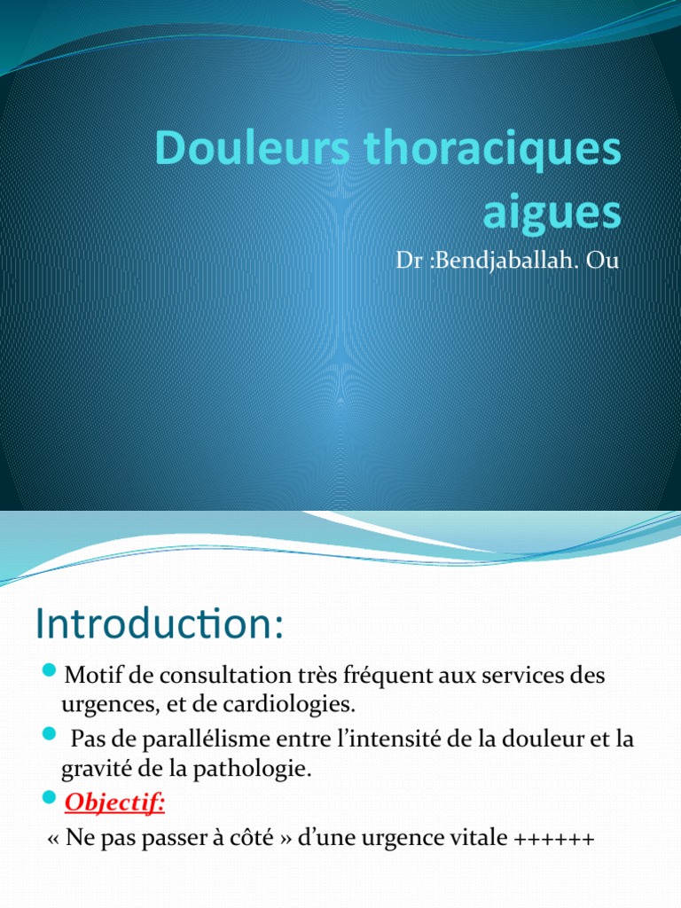 9.douleur Thoracique | PDF | Maladies et troubles | Spécialités médicales