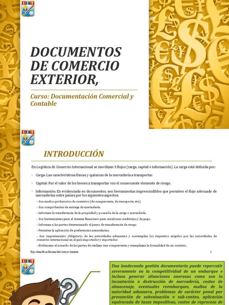 Documentos de Comercio Exterior | PDF | El comercio internacional | Seguro