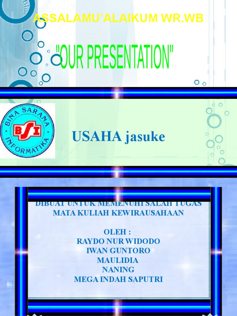 Presentasi Usaha Jasuke | PDF | Bisnis | Memasak, Makanan, & Anggur