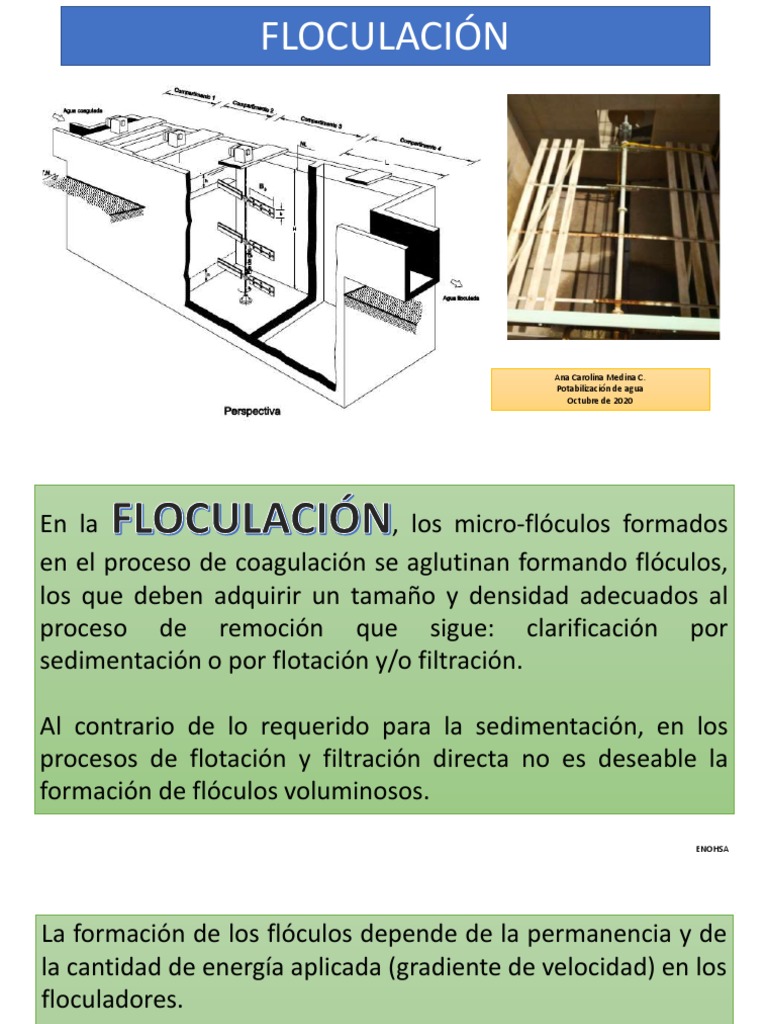 Presentación Floculación | PDF | Agua | Viscosidad