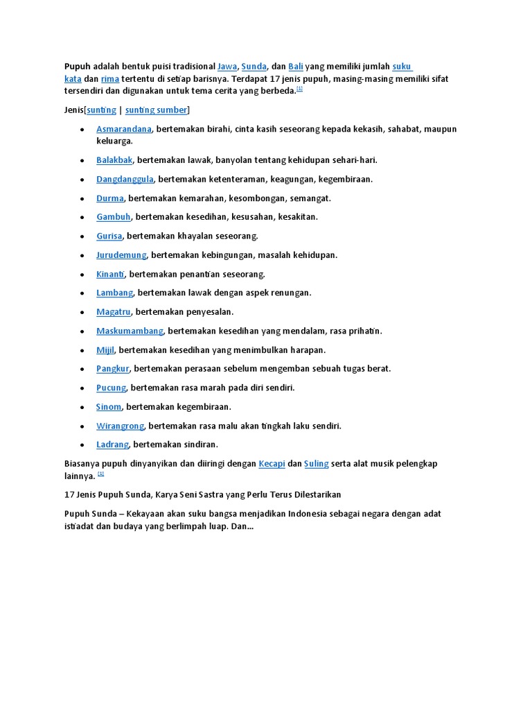 Pupuh Sunda | PDF