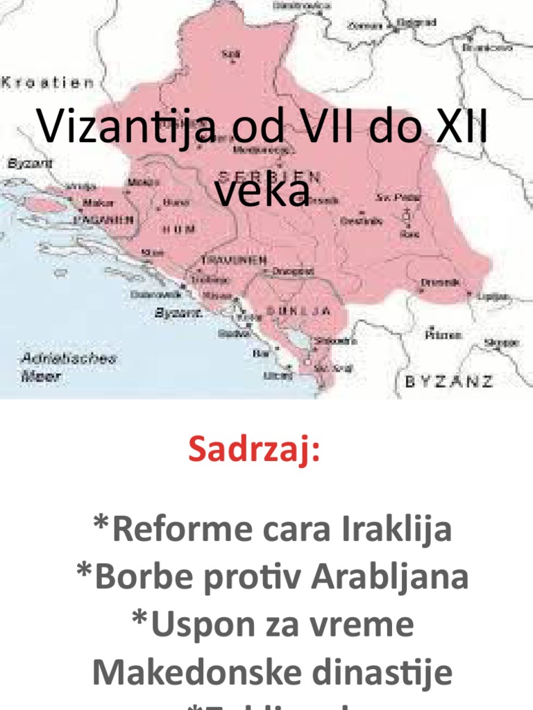 Vizantija Od VII Do XII Veka | PDF