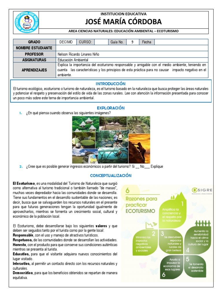Guía de Ecoturismo Responsable | PDF | Turismo | Entorno natural