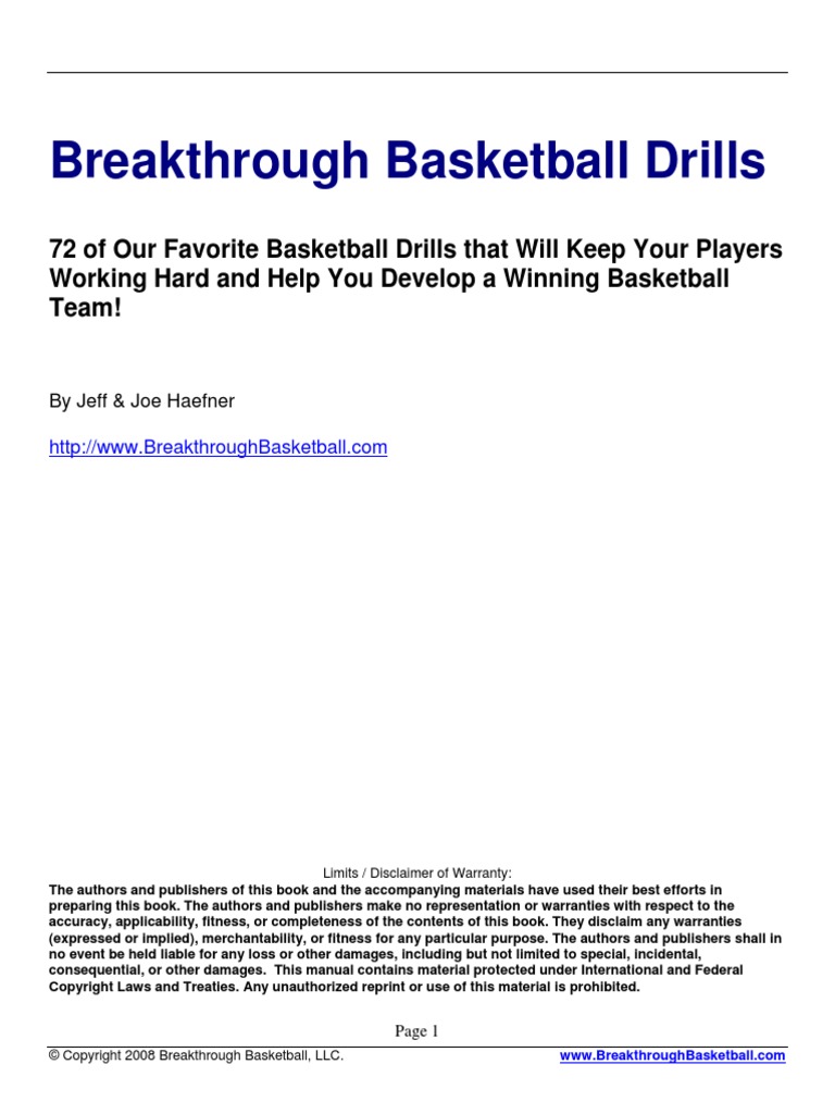 Breakthrough Basketball Drills | PDF