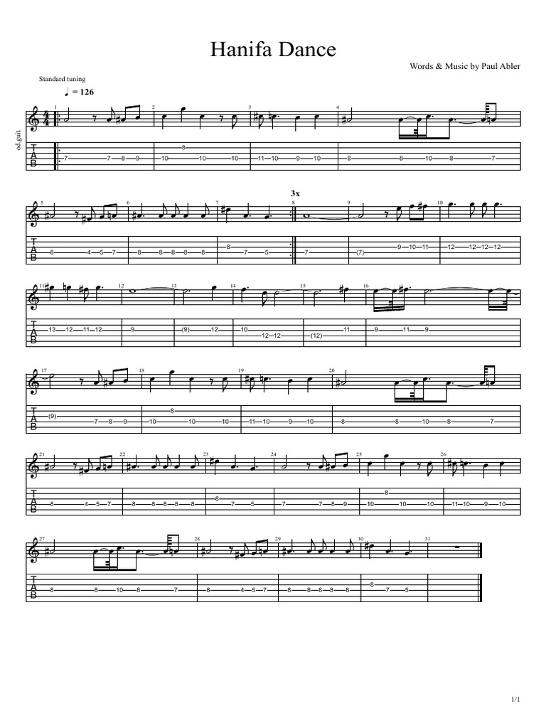 Hanifa Dance: Words & Music by Paul Abler | PDF