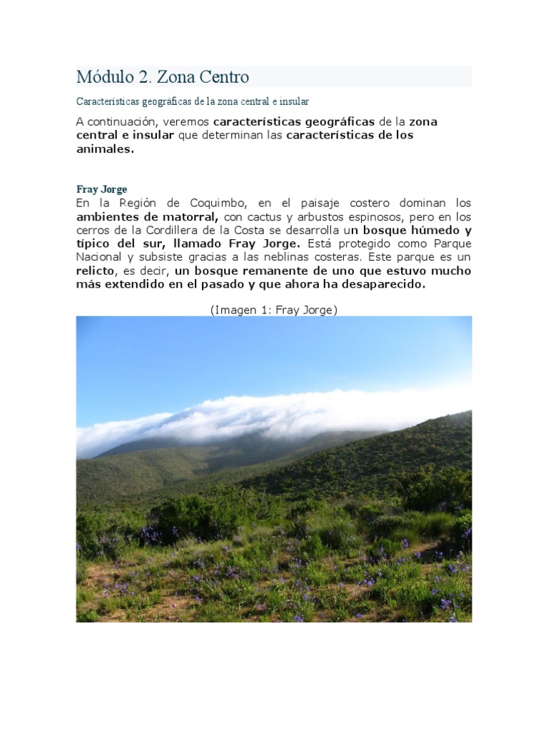 2.0 Módulo 2 Fauna Centro Chile | PDF | Andes | mar Mediterráneo