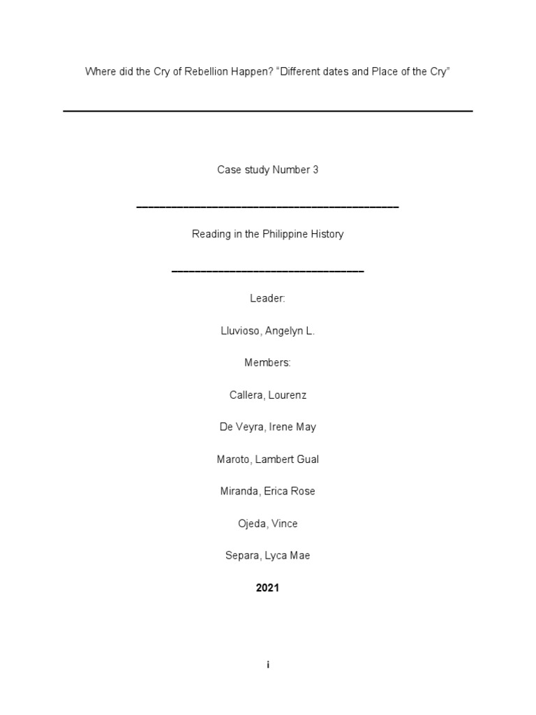 Case Study Revision #2 | PDF | Philippines