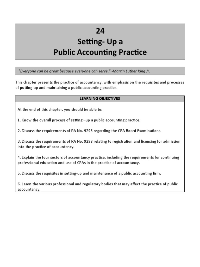 24 Setting Up A Public Accounting Practice Pdf Certified Public