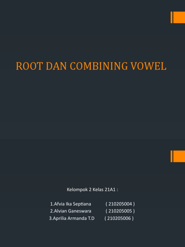 Root Dan Combining Vowel | PDF