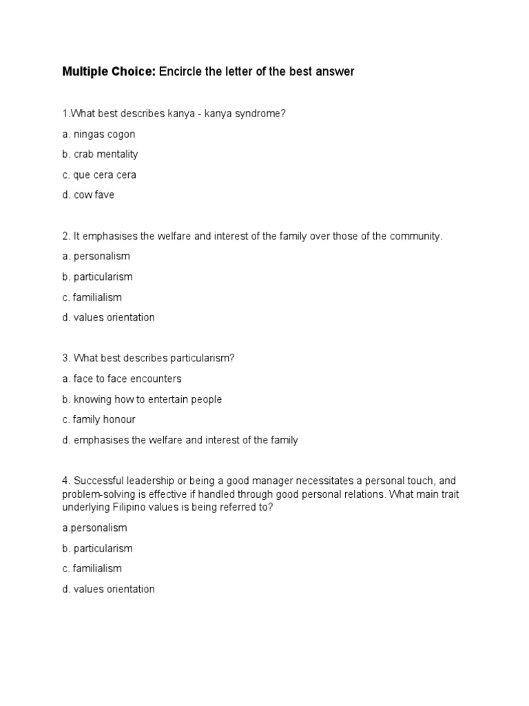 Chapter 1 and 2 Questioner of Character Information | PDF | Nationalism ...