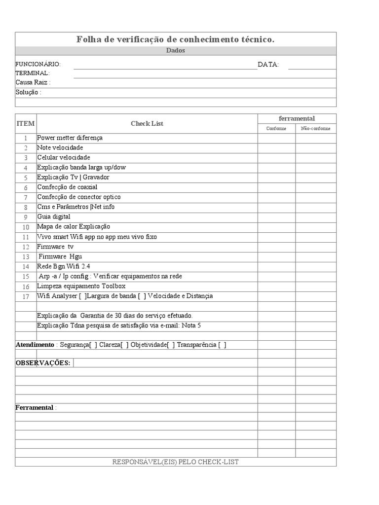 Check List | PDF | Informática