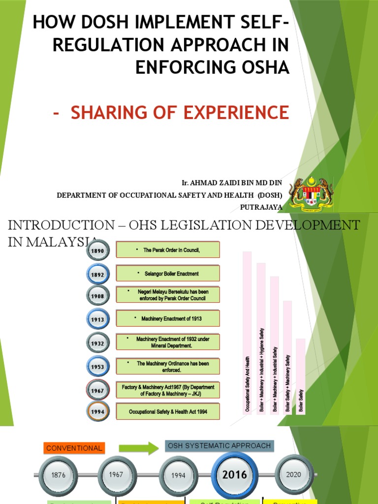 Self Regulation - Dosh | PDF | Occupational Safety And Health | Safety