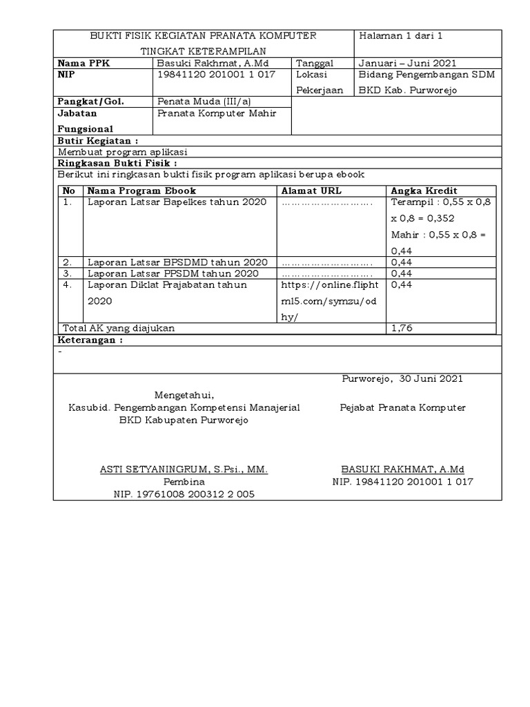 Form BF Ebook Terampil | PDF