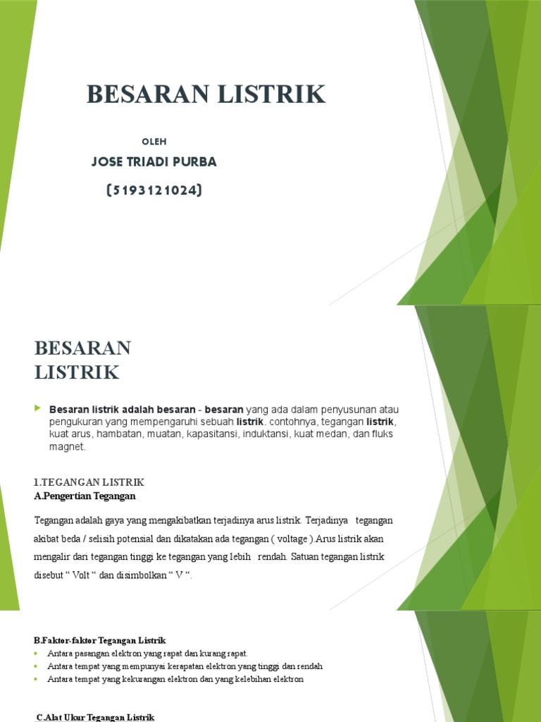 Besaran dan Satuan Listrik Dasar | PDF