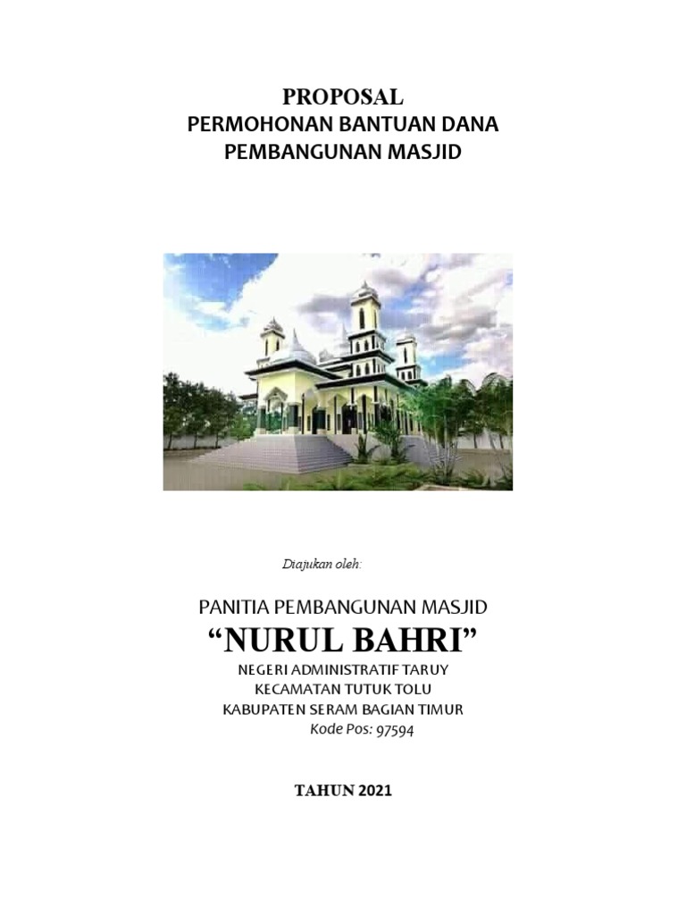 Cover Proposal Masjid | PDF