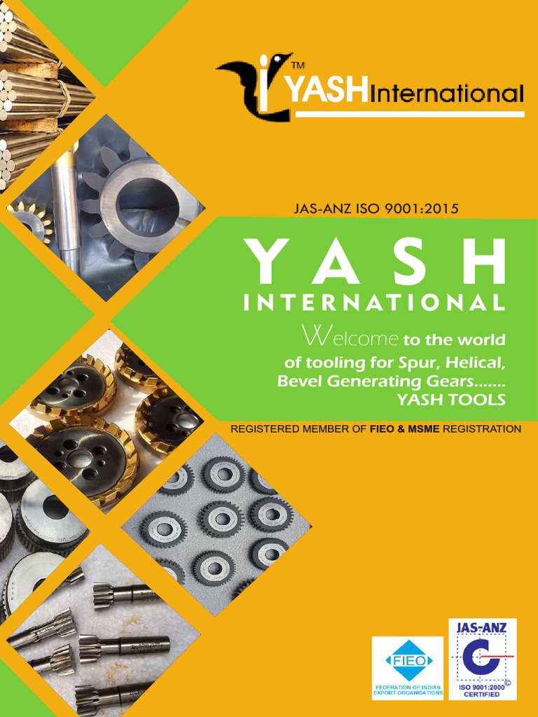 Yash Gear Cutting Tools | Download Free PDF | Gear | Metalworking