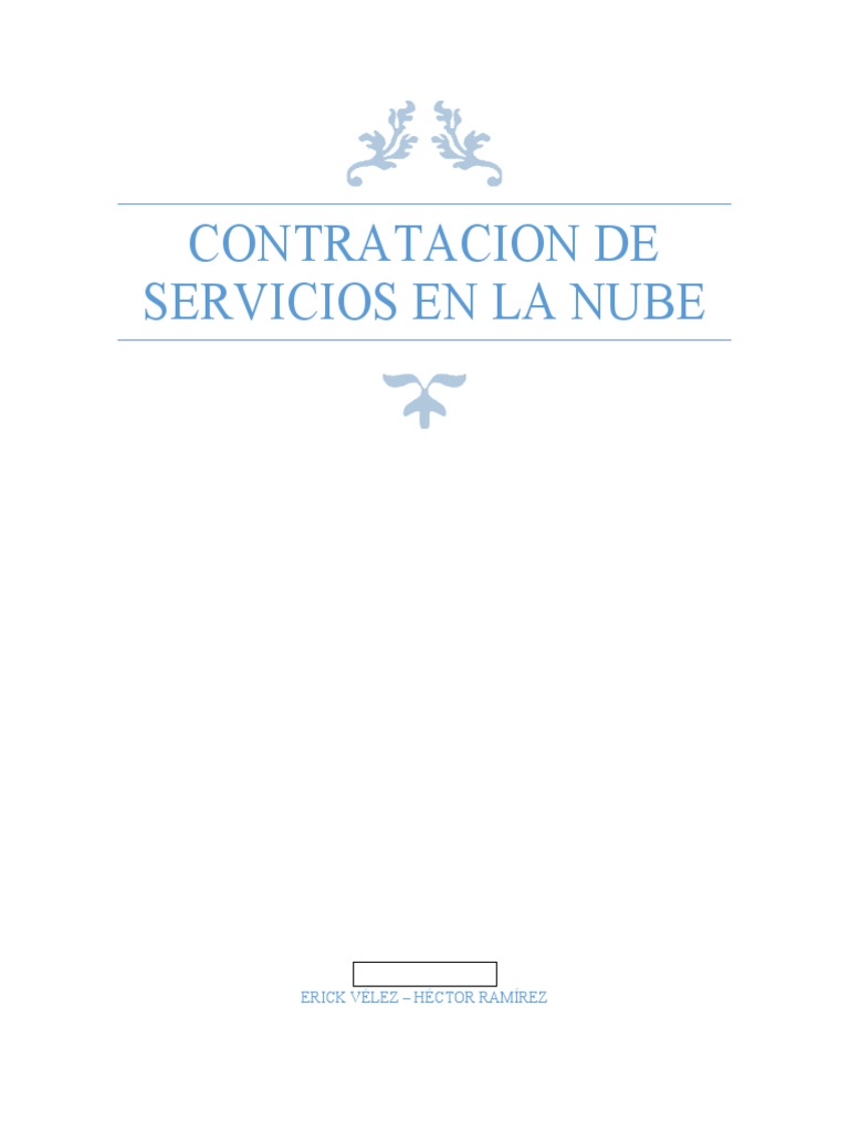 CONTRATACION DE SERVICIOS EN LA NUBE Gold Edition | PDF | Computación ...
