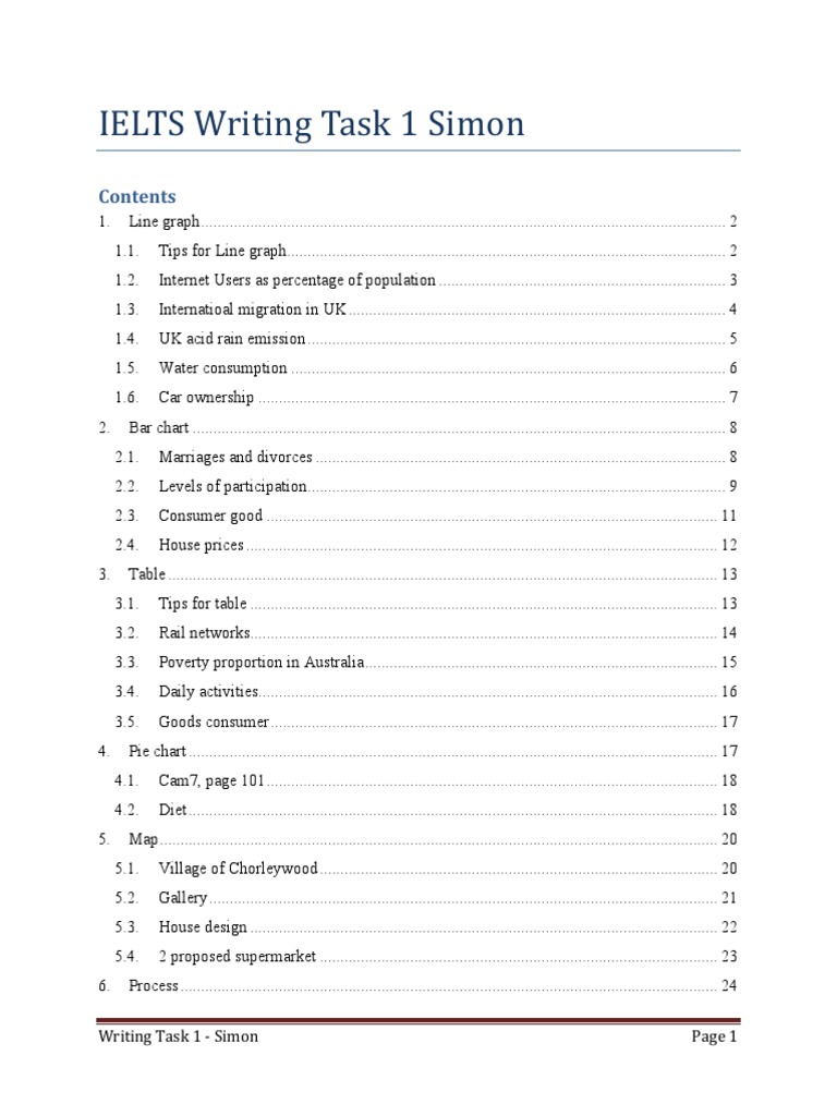 IELTS Writing Task 1 Guide | PDF | Paper | Water