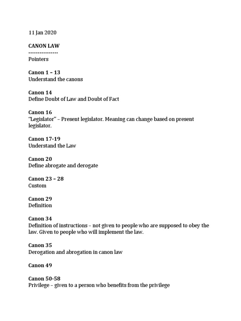 Canon Law | PDF