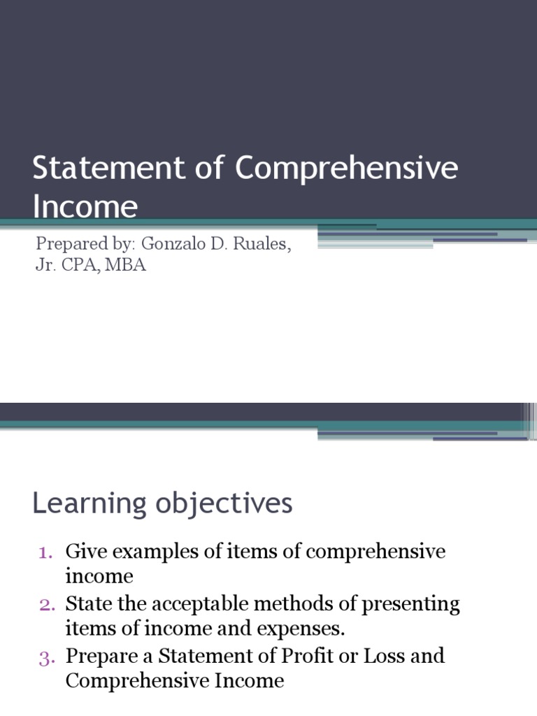 Comprehensive Income Statement Guide | PDF | Income Statement | Expense
