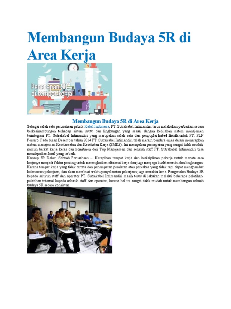MENGENAL BUDAYA 5R DI TEMPAT KERJA | PDF