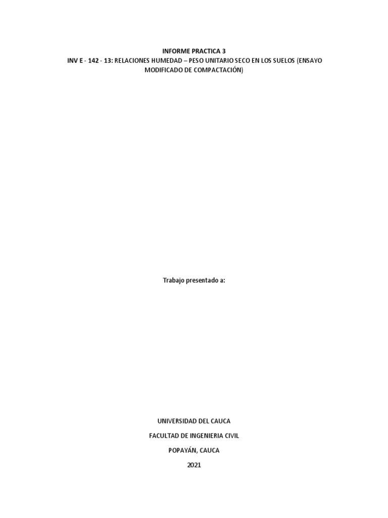 Practica 3 INV E 142 13 | PDF | Metrología | Cantidades fisicas