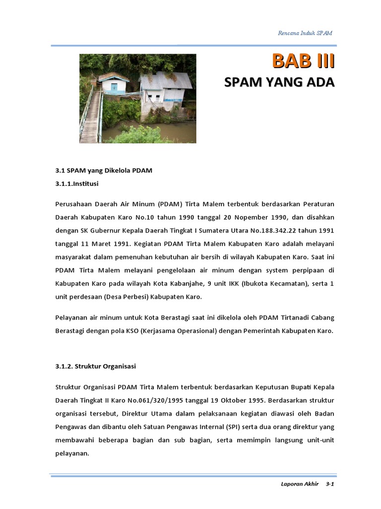 BAB III SPAM Yang Ada | PDF