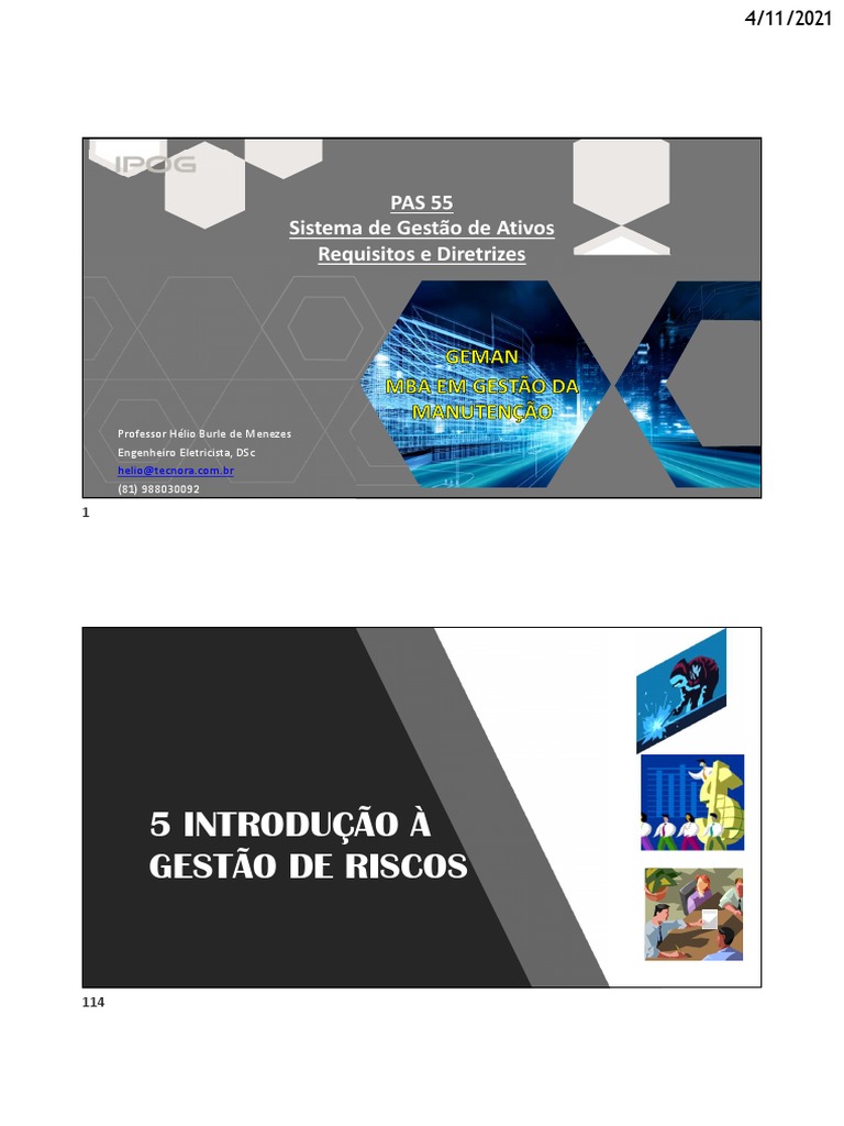 IPOG MBA GEMAN PAS 55 Sistema de Gestão de Ativos Requisitos e ...