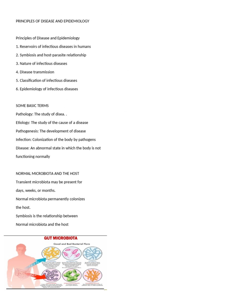 Principles of Disease and Epidemiology | PDF | Infection | Microbiota