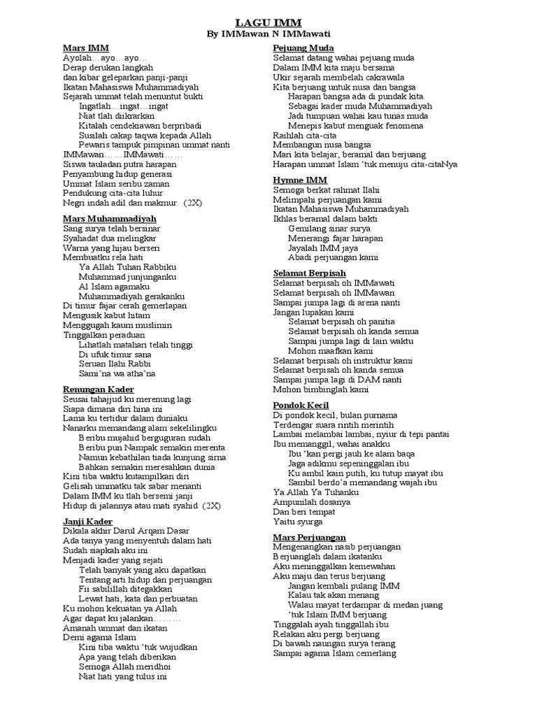 Lagu Imm | PDF